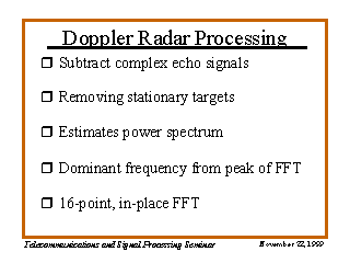 Doppler Radar Processing