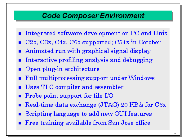 Code Composer Environment